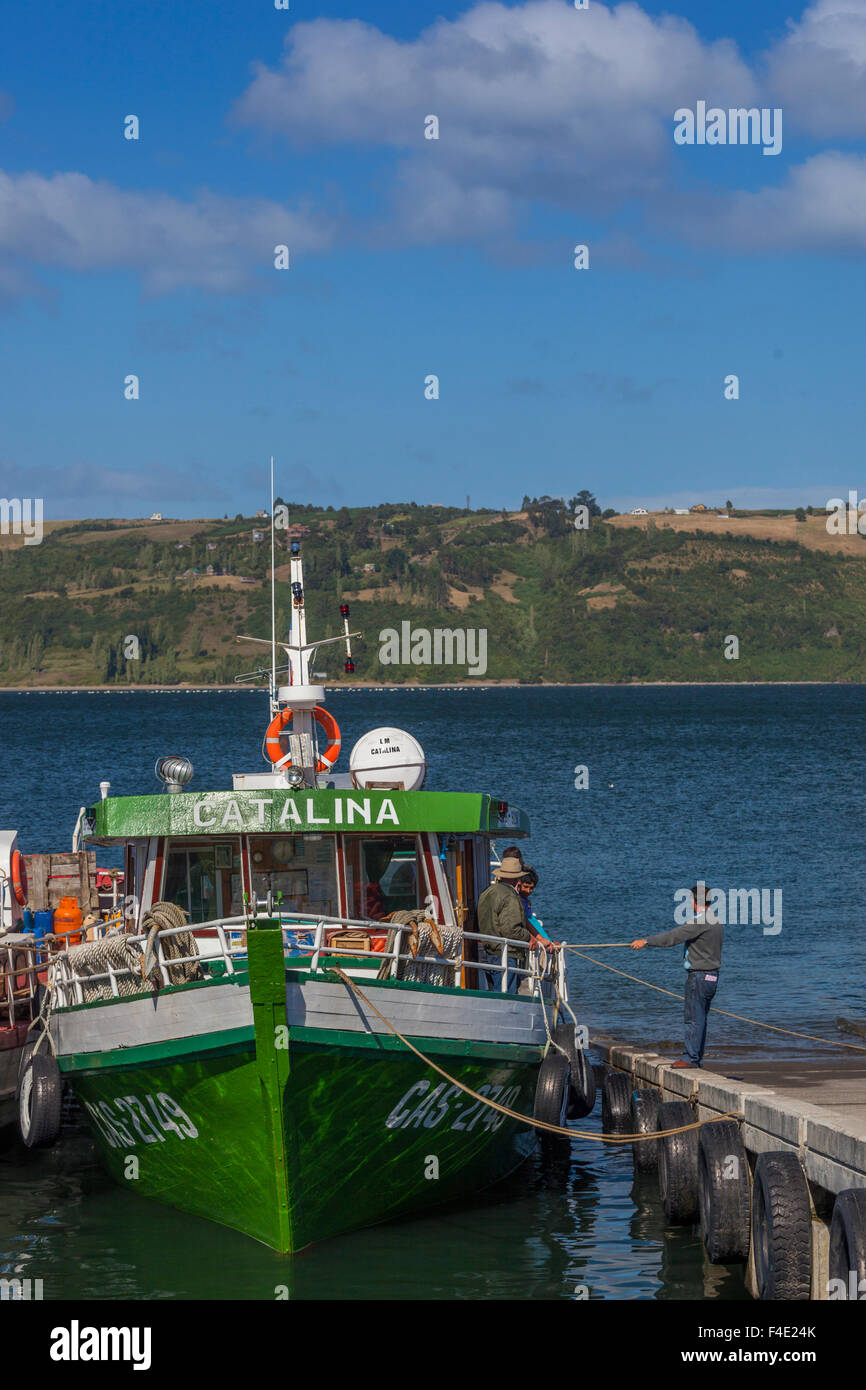 Chile, Chiloe Island, Castro, town port Stock Photo - Alamy