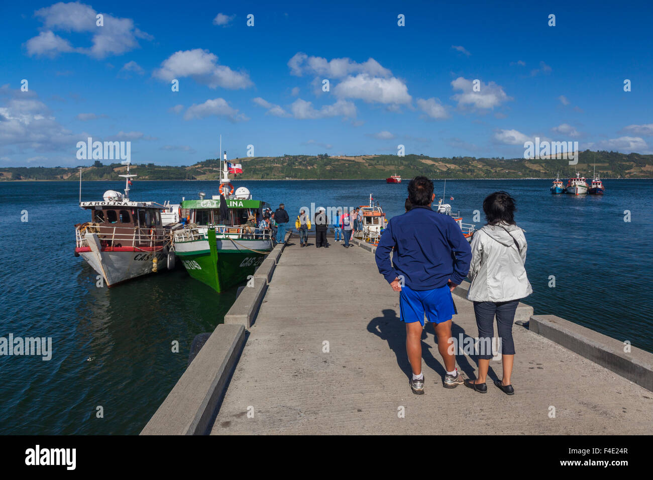 Chile, Chiloe Island, Castro, town port Stock Photo - Alamy