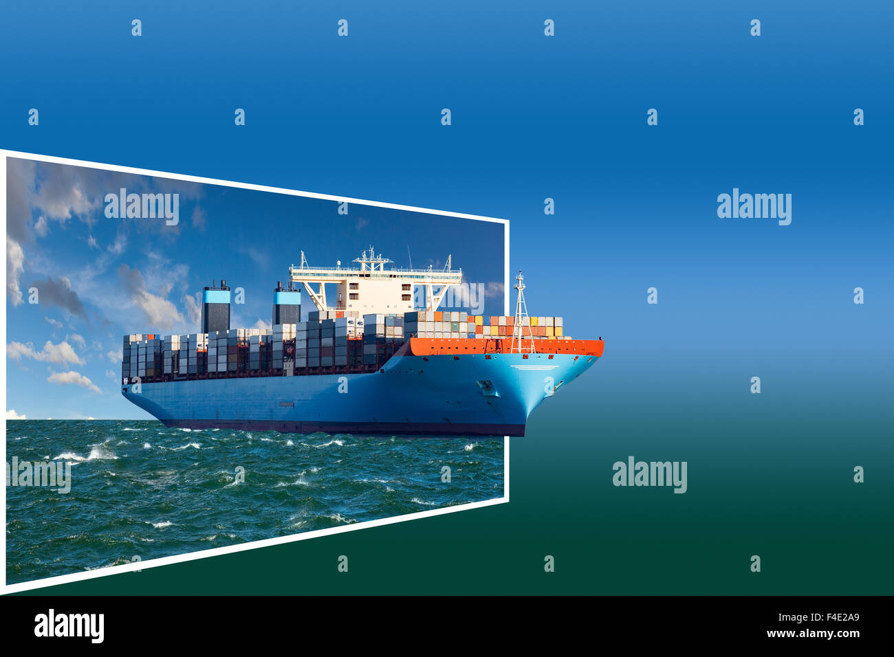 Generic concept container ship for adv or others purpose use Stock ...
