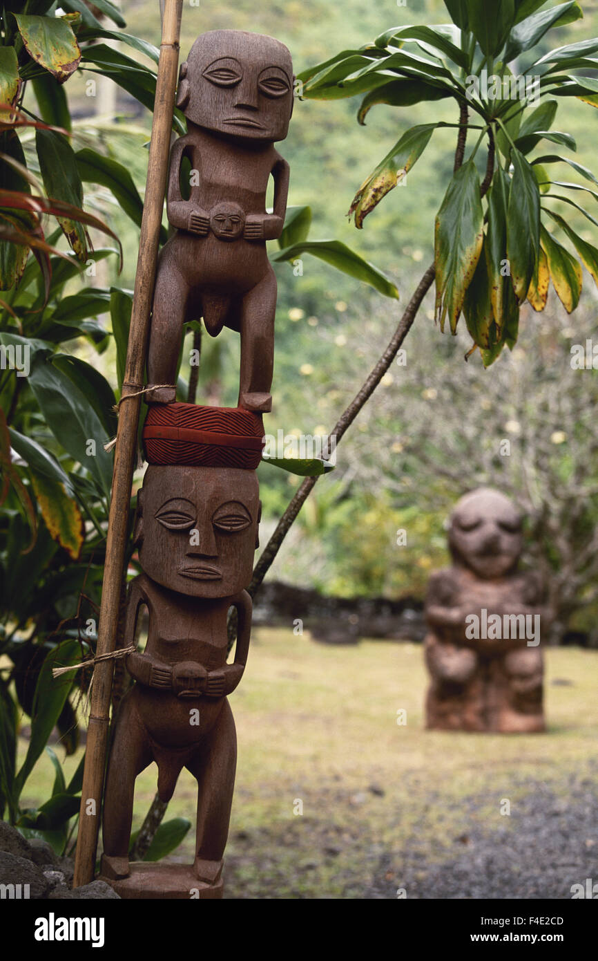 French Polynesia, Tahiti, Arahurahu Marae Tahitian Temple. (Large ...