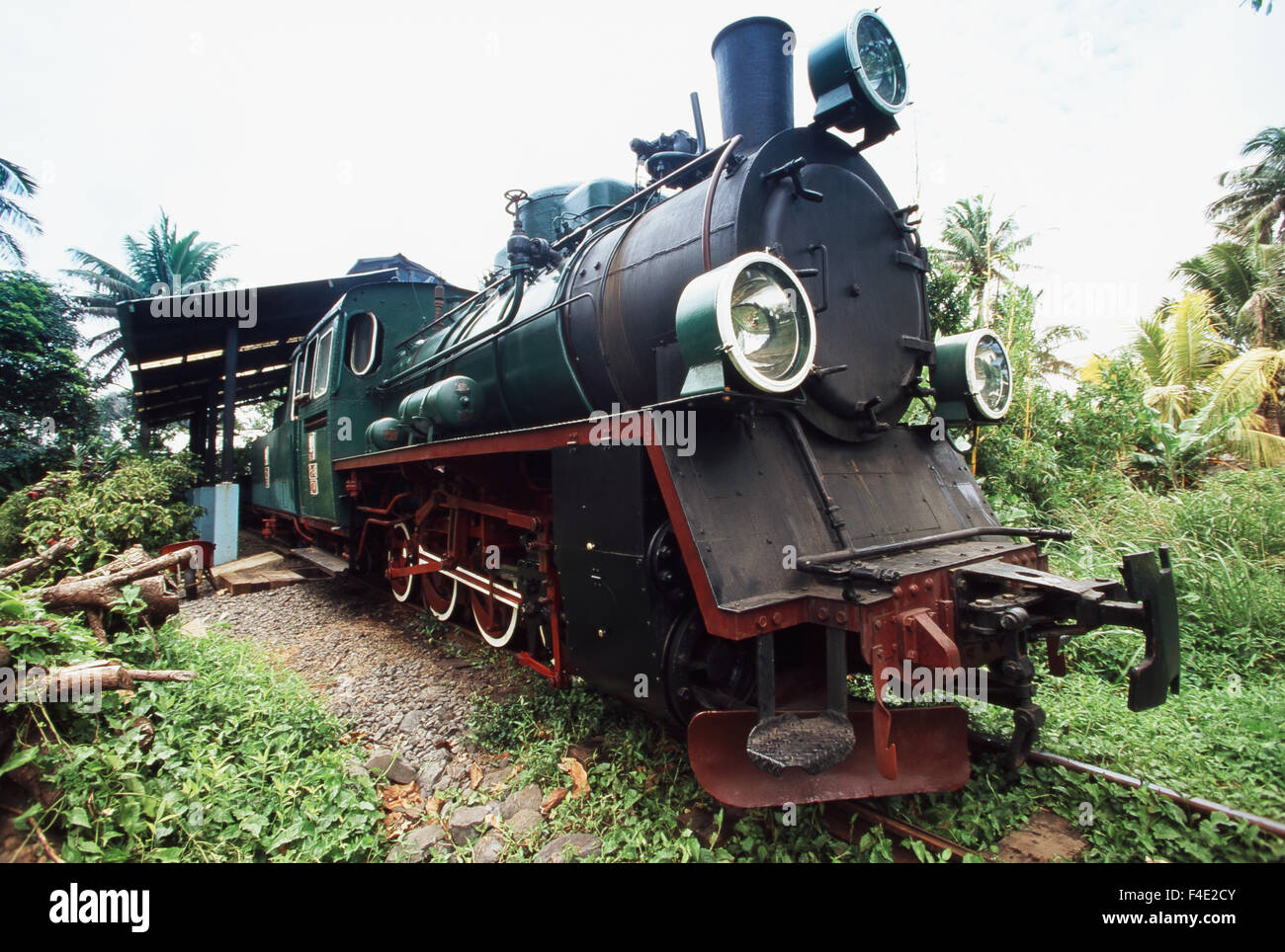 Cook Island, Rarotonga, Locomotive side view. (Large format sizes ...
