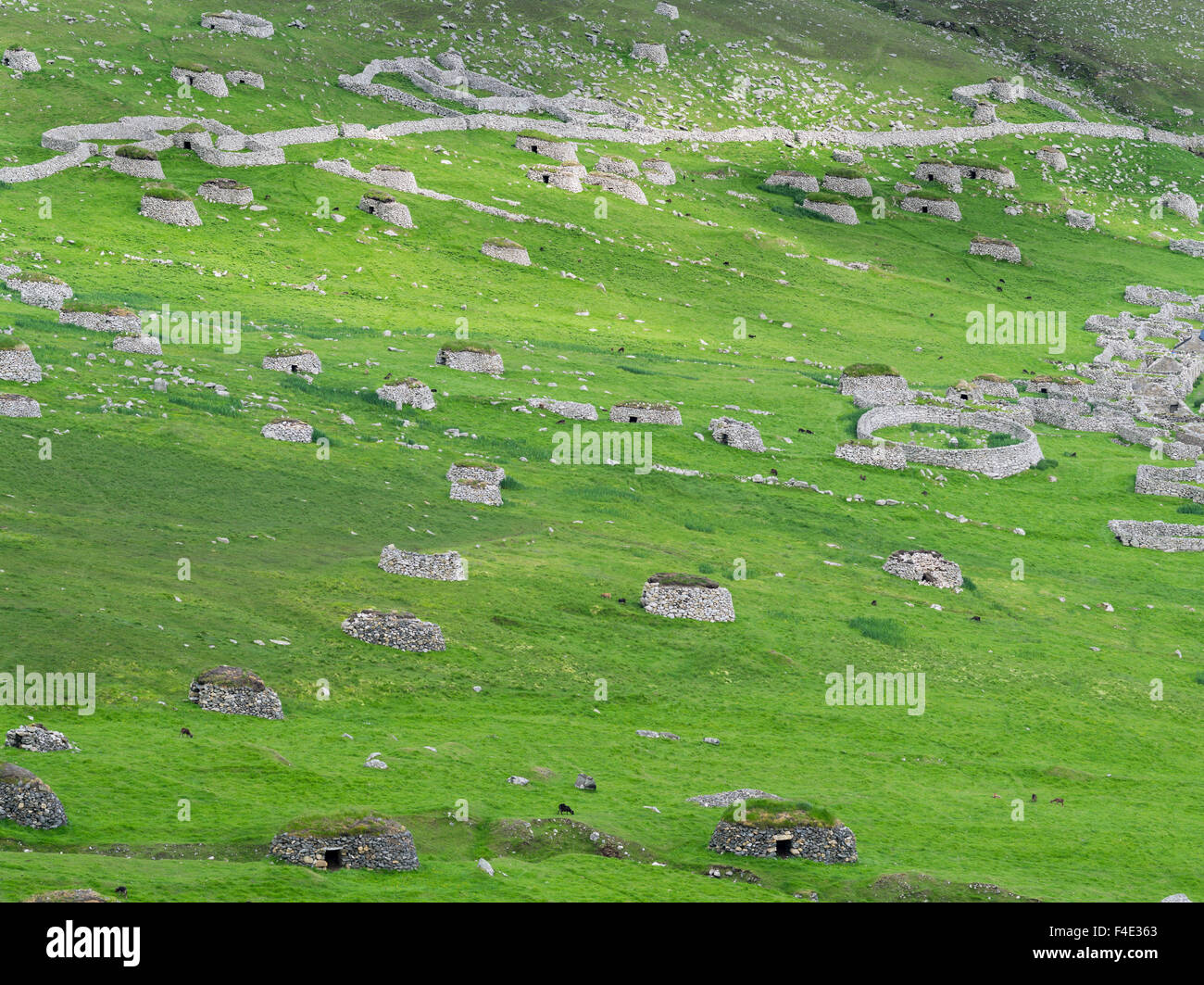 The islands of St Kilda archipelago in Scotland. Island of Hirta ...