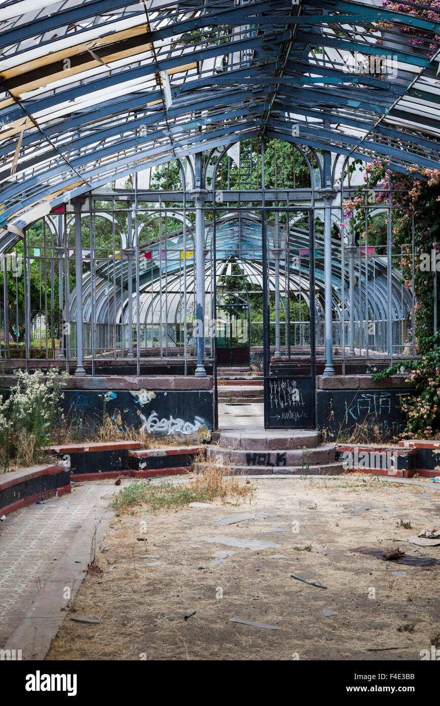 Chile, Santiago, Parque Quinta Normal park, antique greenhouse Stock ...