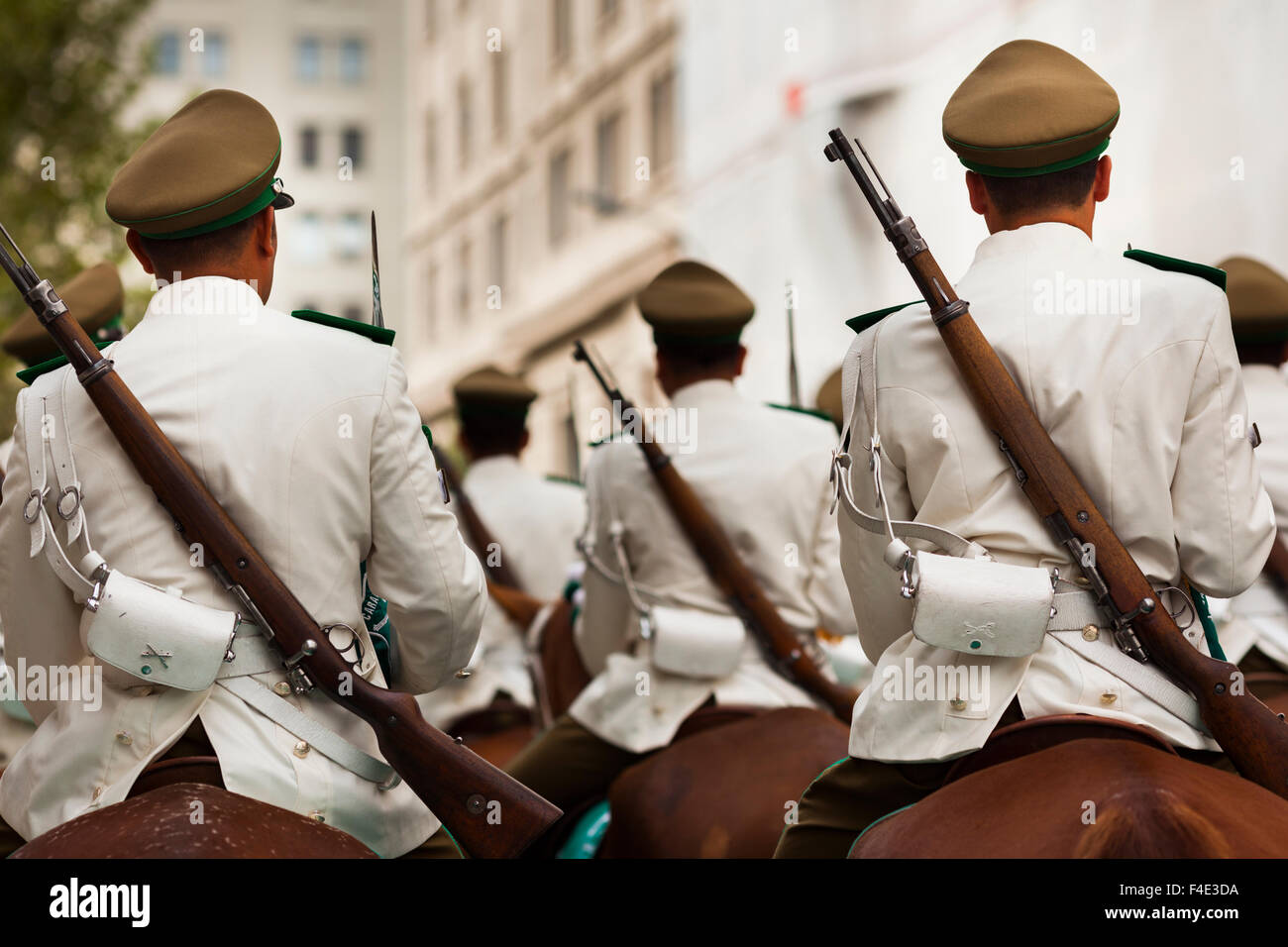 Chile, Santiago, Palacio de la Moneda, Presidential Palace, changing of ...