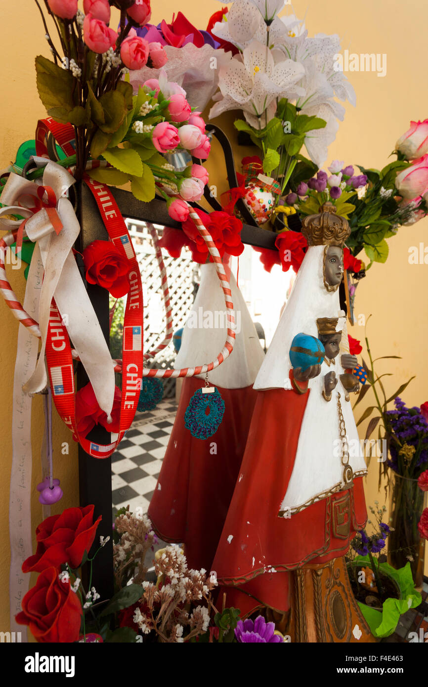 Chile, Ovalle, Iglesia San Vincente Ferrer church, statue of the Virgin ...