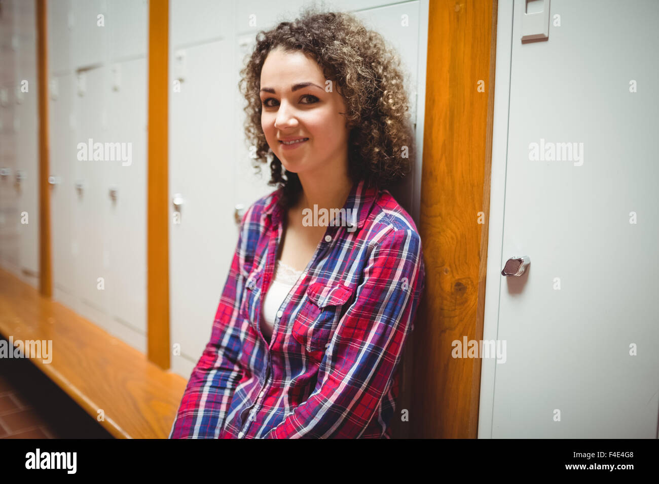 Girl in school locker room hi-res stock photography and images - Alamy