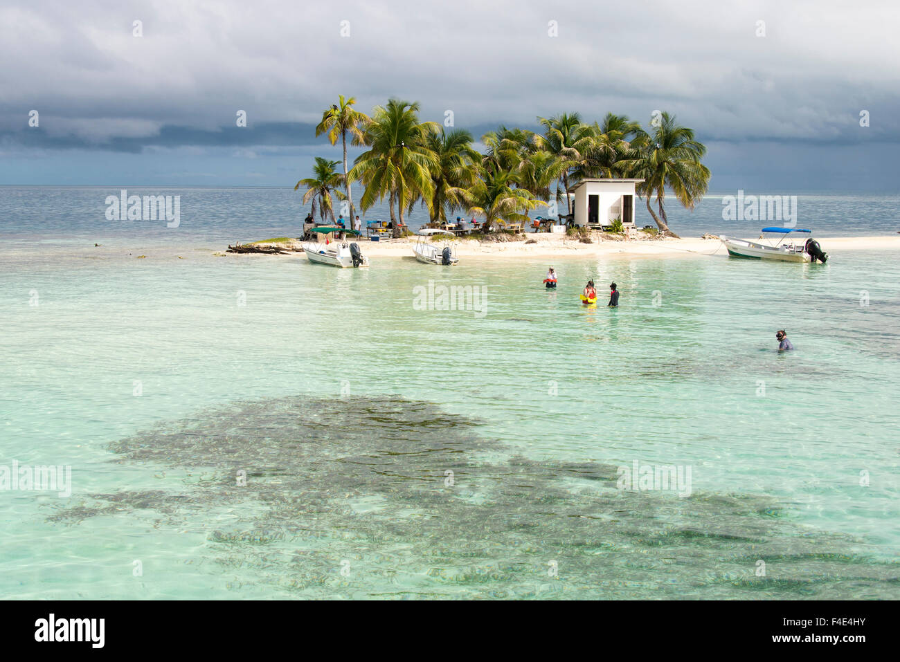 Placencia, Belize Silk Cayes Marine Reserve on barrier reef in Gulf of ...