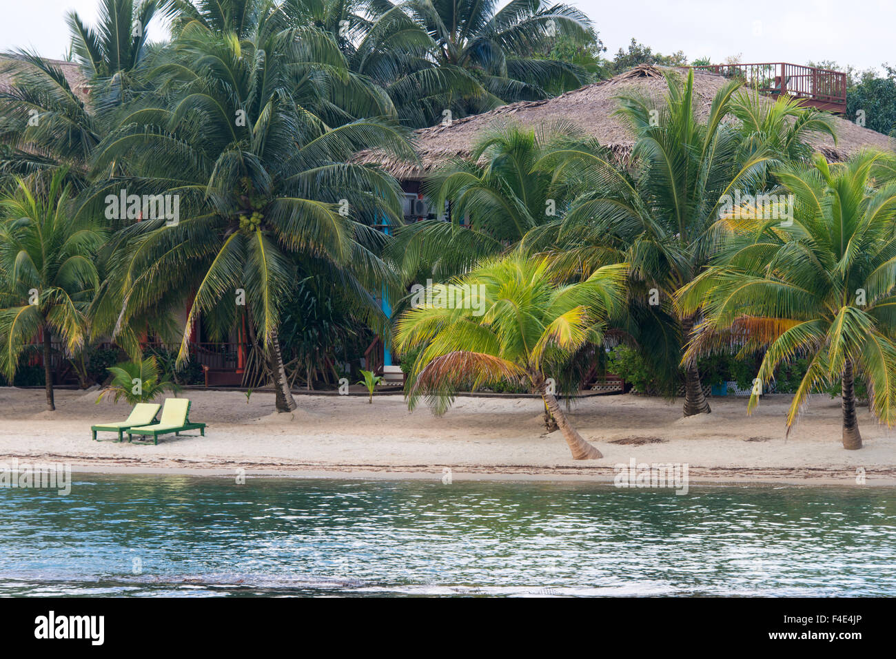 Placencia, Belize. Roberts Grove Resort private beach Stock Photo - Alamy