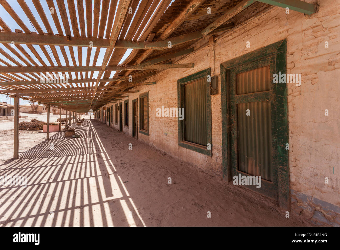 Chile, Officina Pedro de Valdivia, former saltpeter mining ghost town ...