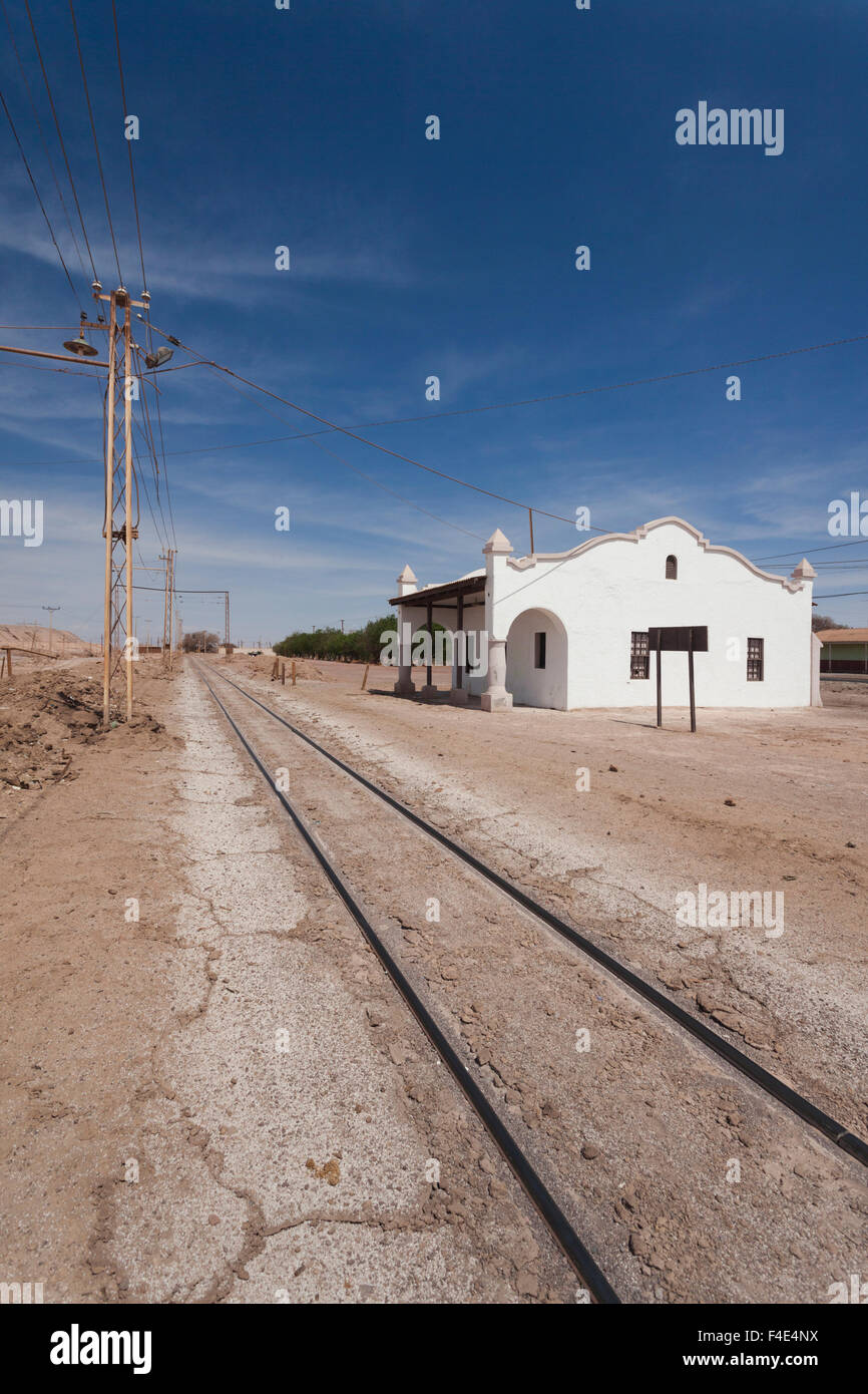 Chile, Maria Elena, last working saltpeter mining town in Chile ...