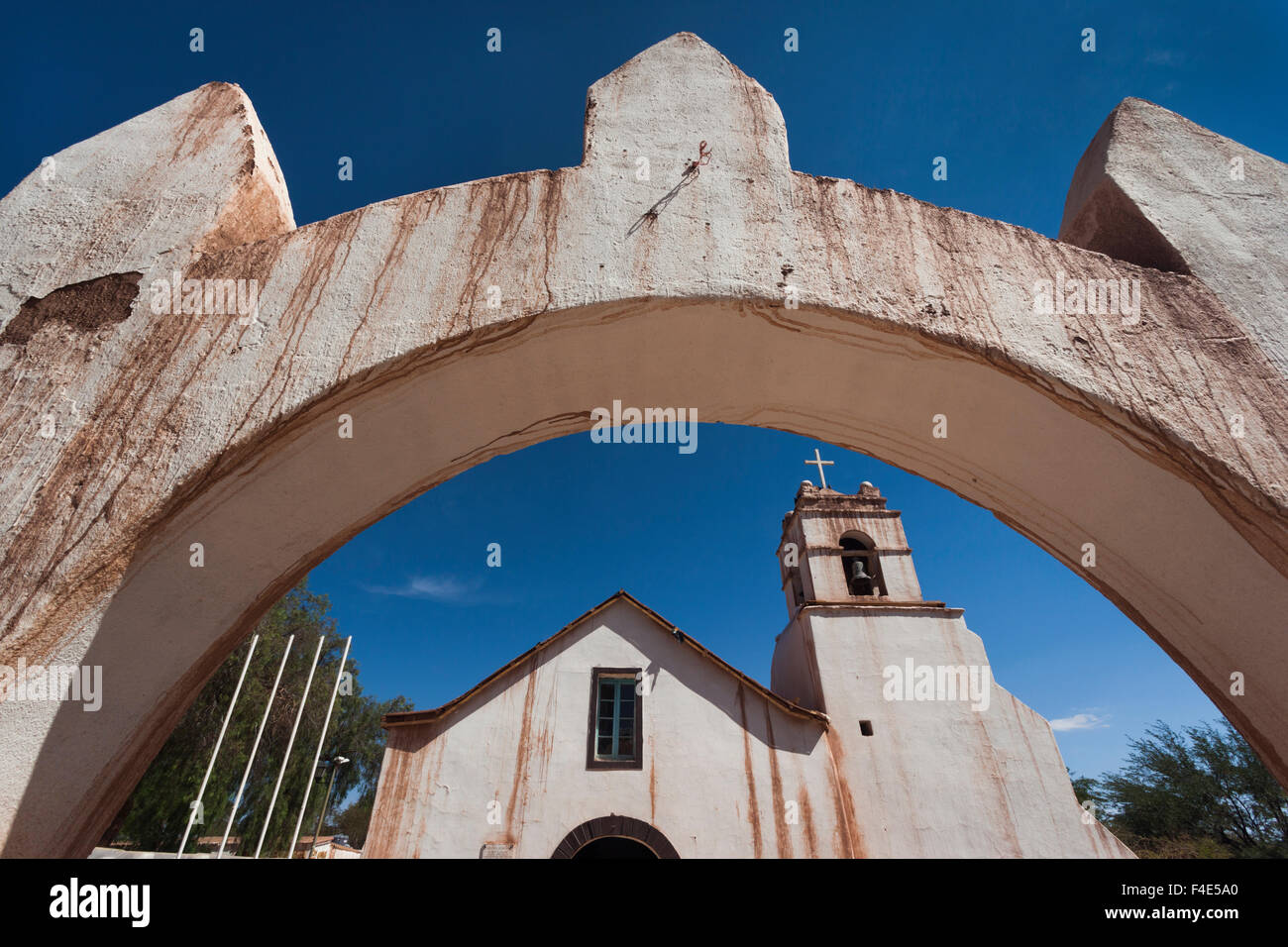 Chile, Atacama Desert, San Pedro de Atacama, Iglesia San Pedro church ...