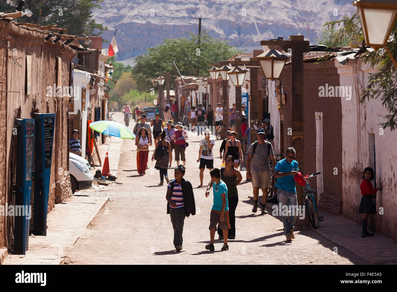 Chile, Atacama Desert, San Pedro de Atacama, village view Stock Photo ...