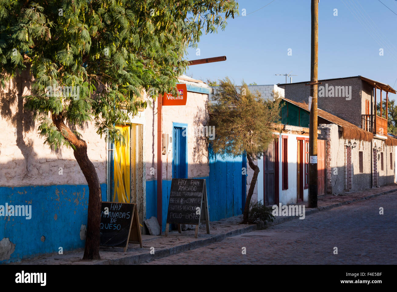 Chile, Calama, Chiu-Chui, village street view Stock Photo - Alamy
