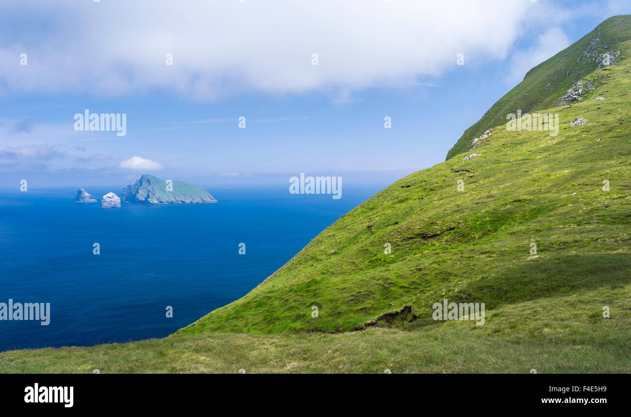 The islands of St Kilda archipelago in Scotland. The island of Hirta ...