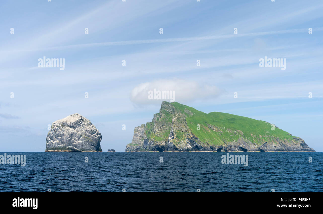 The islands of St Kilda archipelago in Scotland. Island of Boreray and ...