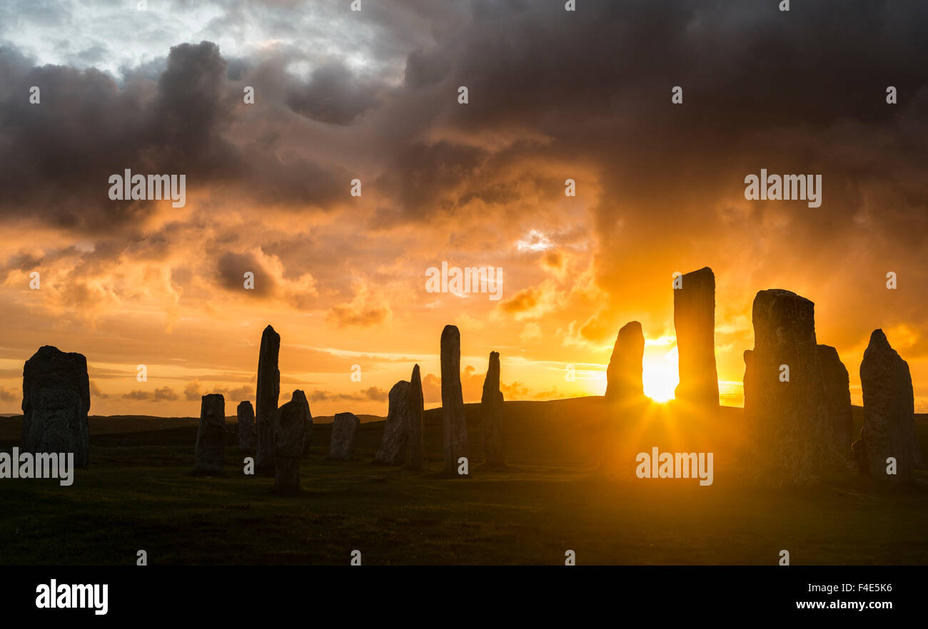 Standing Stones of Callanish on the Isle of Lewis. The megalithic ...