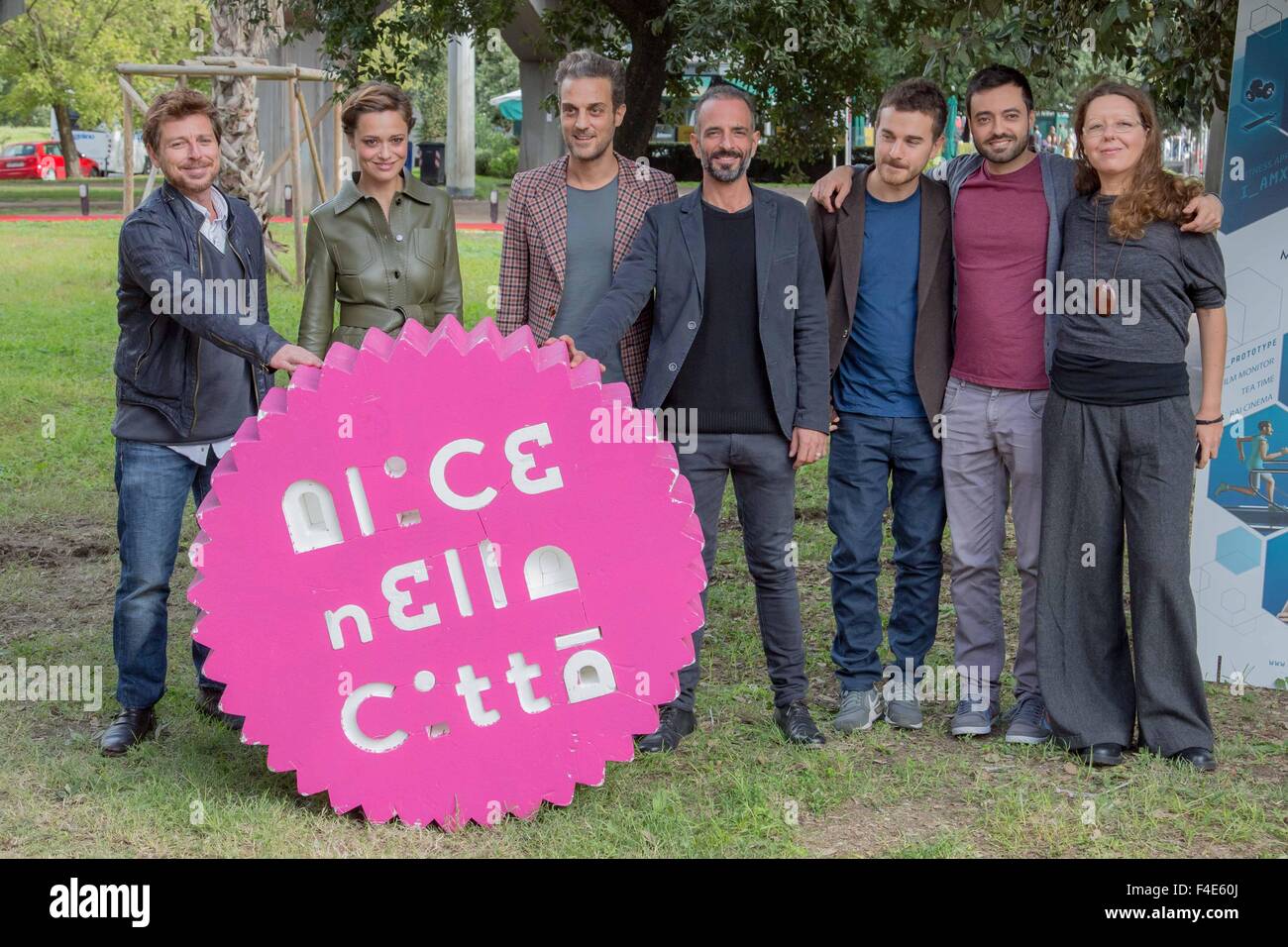 Rome, Italy. 16th Oct, 2015. The cast of "Monitor" attend the photocall ...