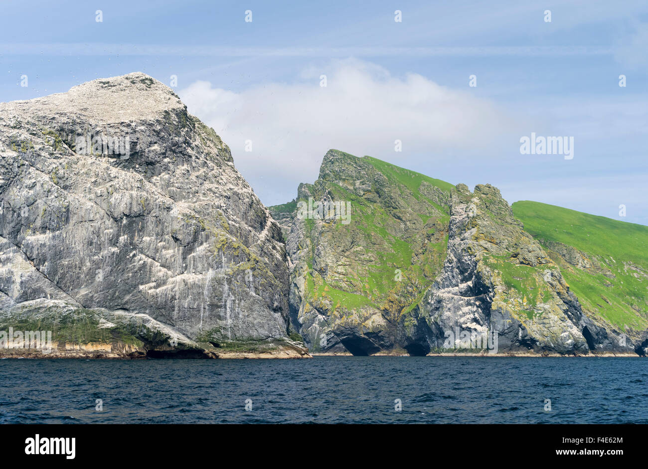 The islands of St Kilda archipelago in Scotland. Island of Boreray and ...