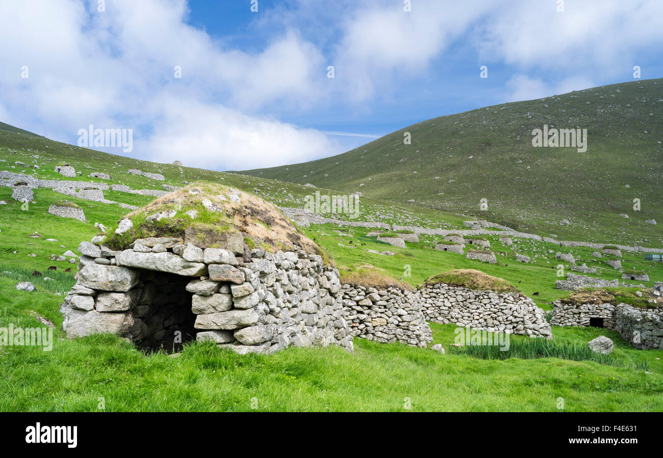 The islands of St Kilda archipelago in Scotland. Island of Hirta ...