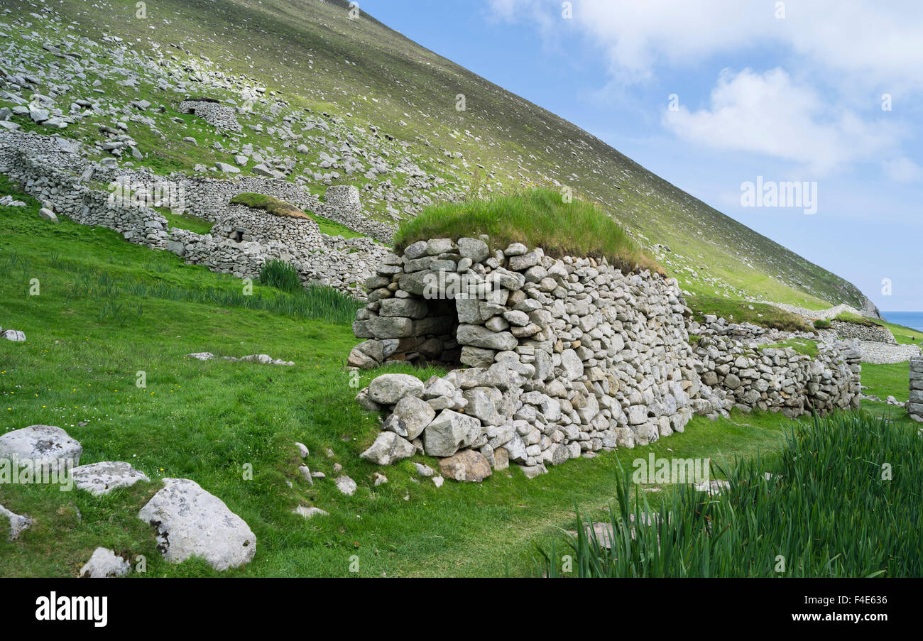 The islands of St Kilda archipelago in Scotland. Island of Hirta ...