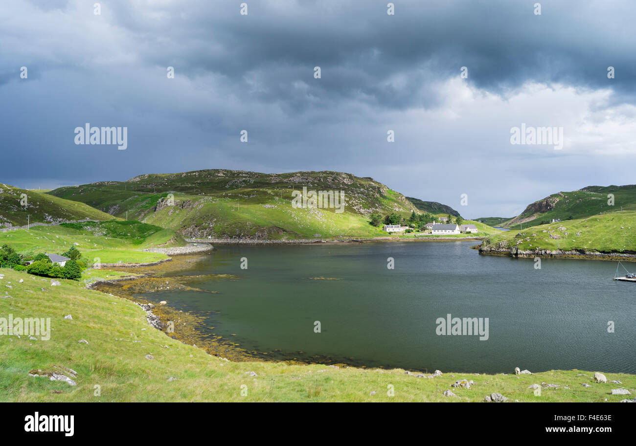 Landscape in the northern part of the Isle of Lewis, which, together ...