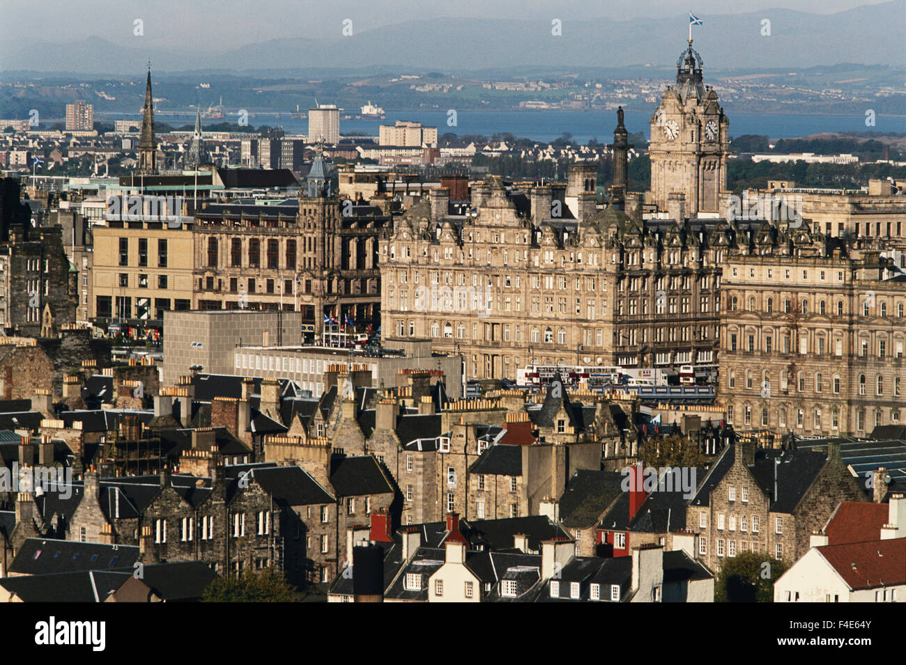 Scotland, Edinburgh, View over Edinburgh city. (Large format sizes ...