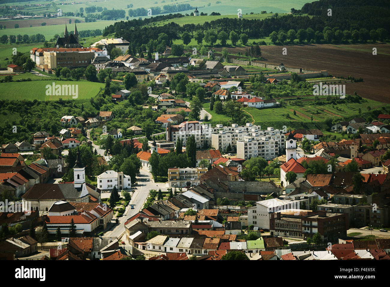 Slovakia, East Slovakia, Spisske Podhradie, Spis region, Town view from ...