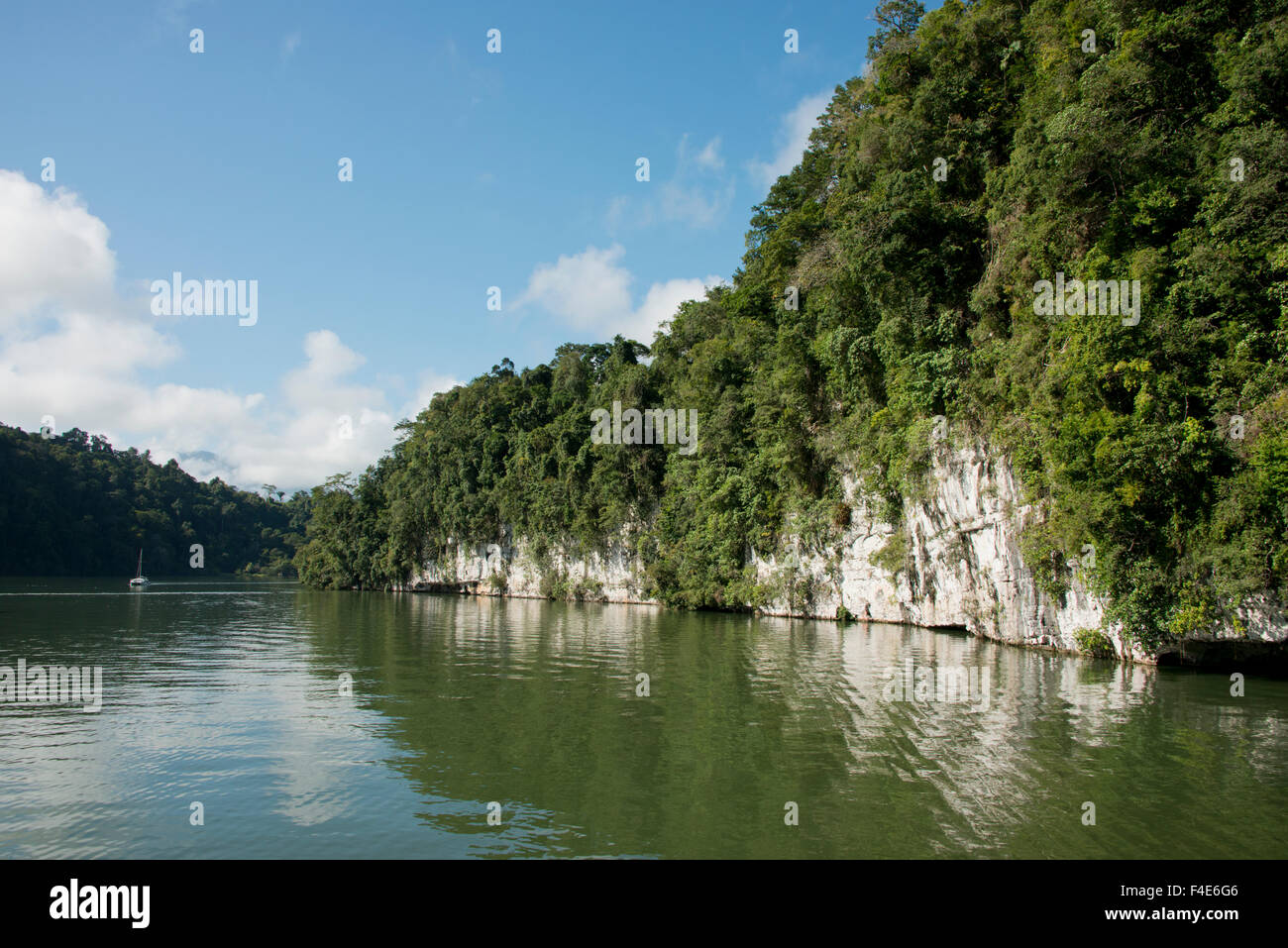 Guatemala, Izabal, near the town of Livingston, Rio Dulce River. Gorge ...