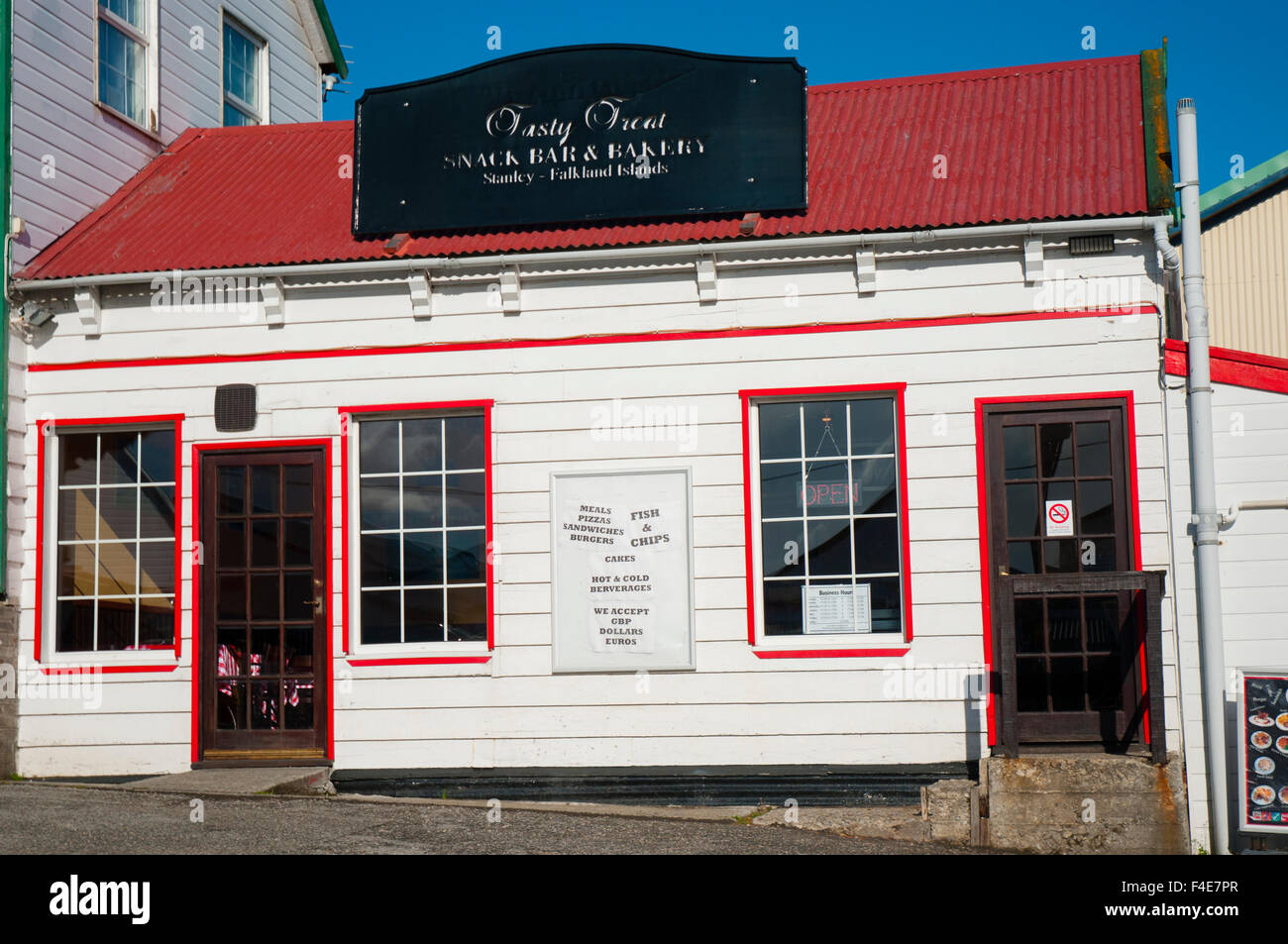 Falkland Islands. Stanley. Cafe Stock Photo - Alamy