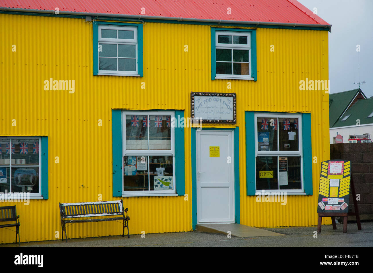 Falkland Islands. Stanley. Gift shop Stock Photo - Alamy