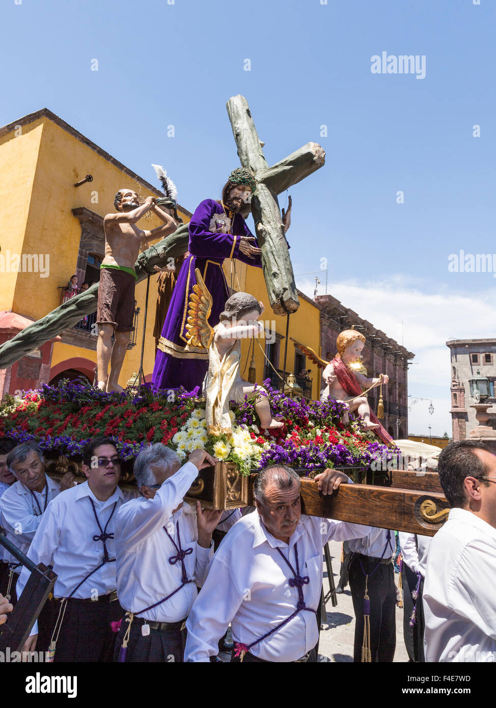 Mexico, San Miguel de Allende. Good Friday procession. Credit as: Don ...