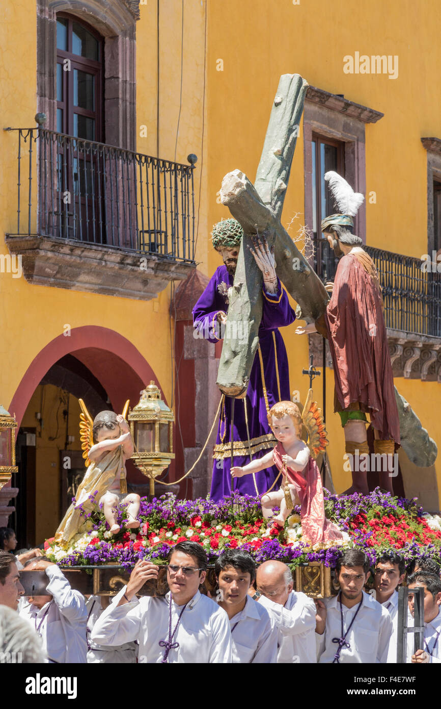 Mexico, San Miguel de Allende. Good Friday procession. Credit as: Don ...