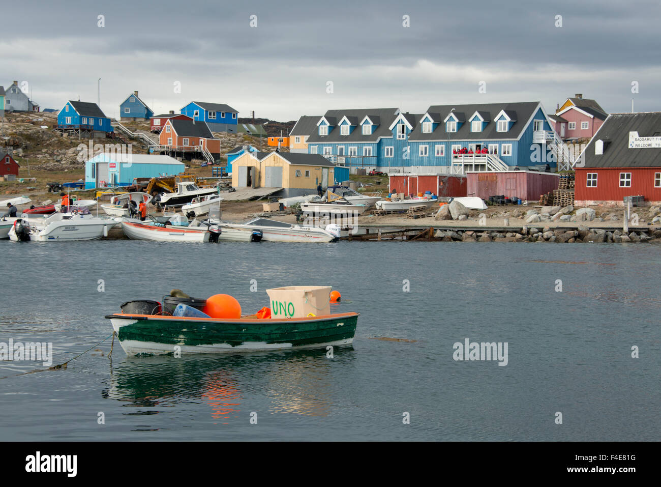 Greenland, Nuussuaq Peninsula, Disko Bay, Qaasuitsup, Saqqaq. Harbor ...