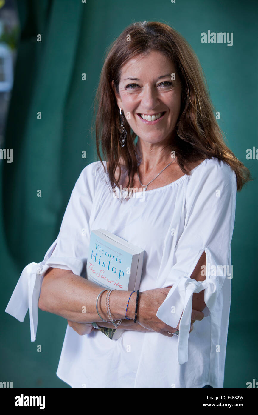 Victoria Hislop, the English author, writer, novelist, at the Edinburgh ...