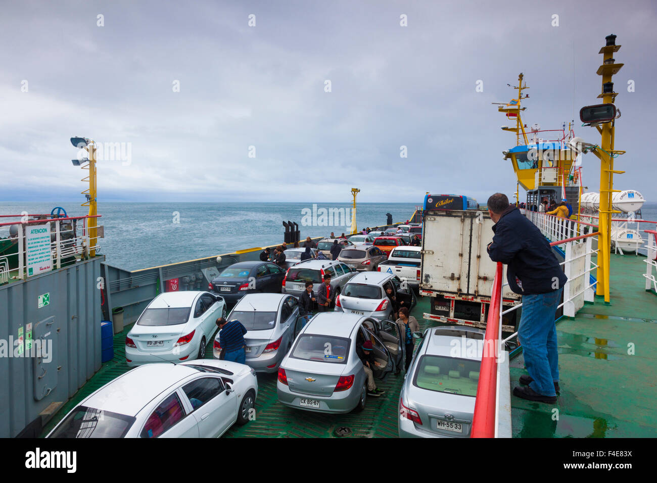 Chile, Chiloe Island, aboard the Chiloe Island ferry Stock Photo - Alamy
