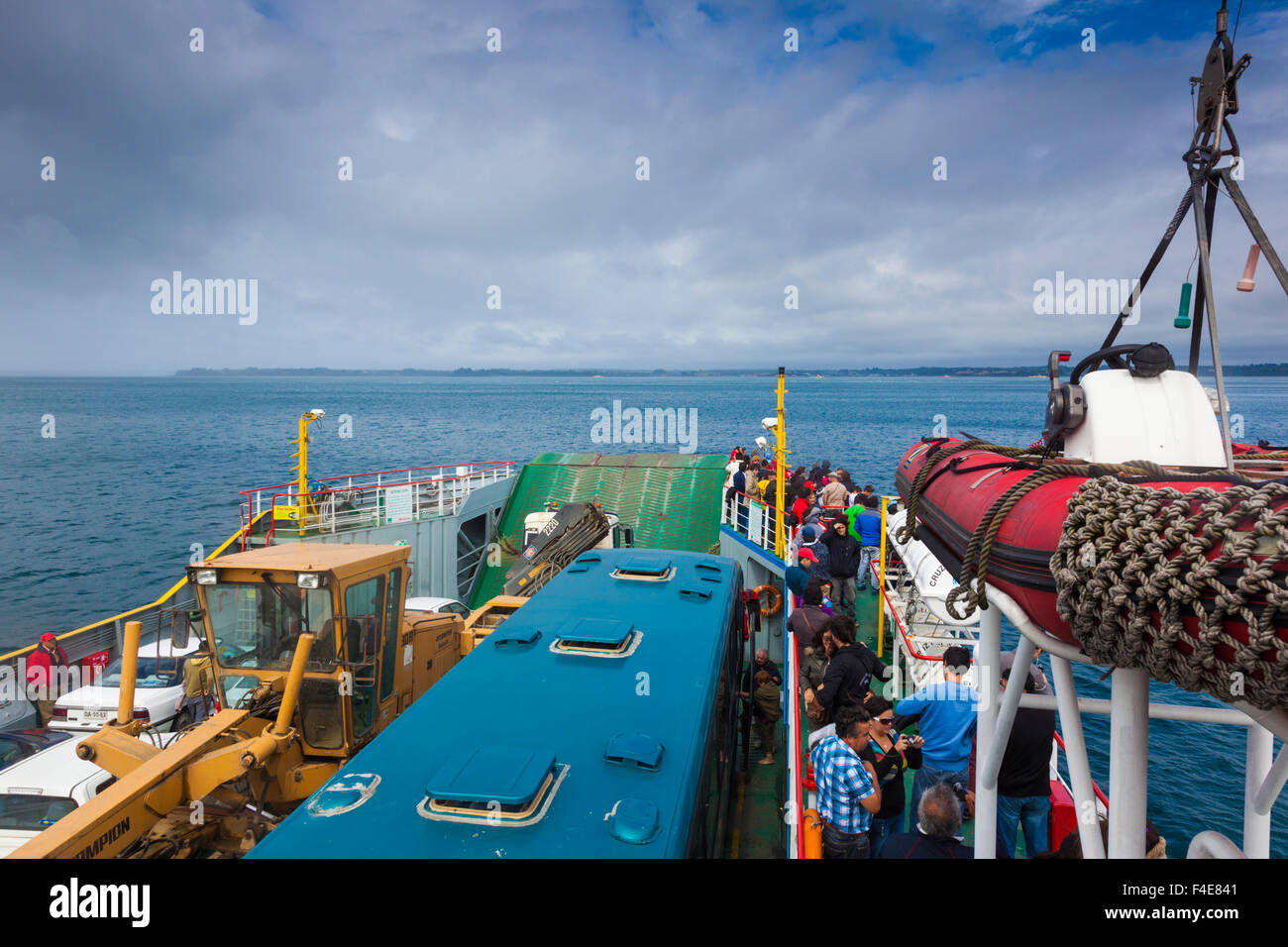 Chile, Chiloe Island, aboard the Chiloe Island ferry Stock Photo - Alamy