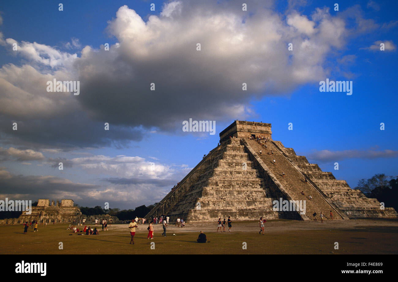 Mexico, Yucatan, Chichen Itza. el Castillo pyramid. (Large format sizes ...