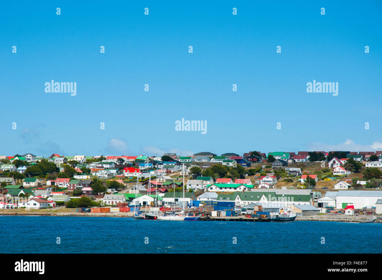 Falkland Islands. Stanley. View from the water Stock Photo - Alamy