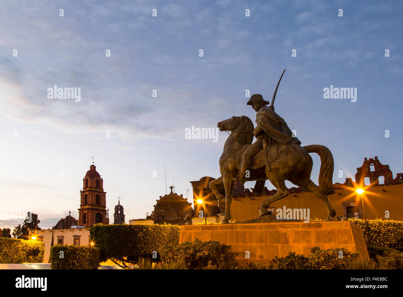 Statue of Ignacio Allende in the civic Plaza of San Miguel de Allende ...