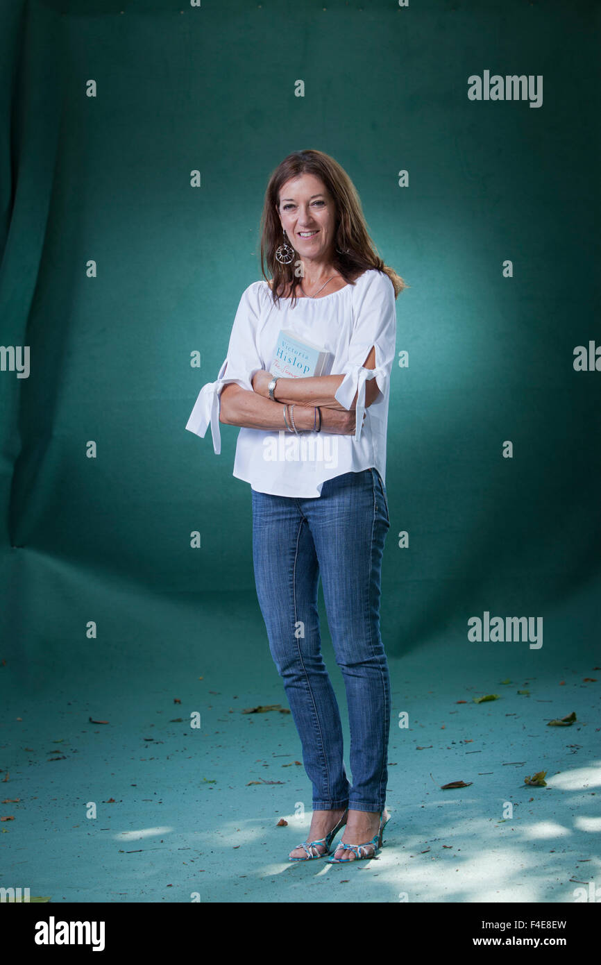 Victoria Hislop, the English author, writer, novelist, at the Edinburgh ...