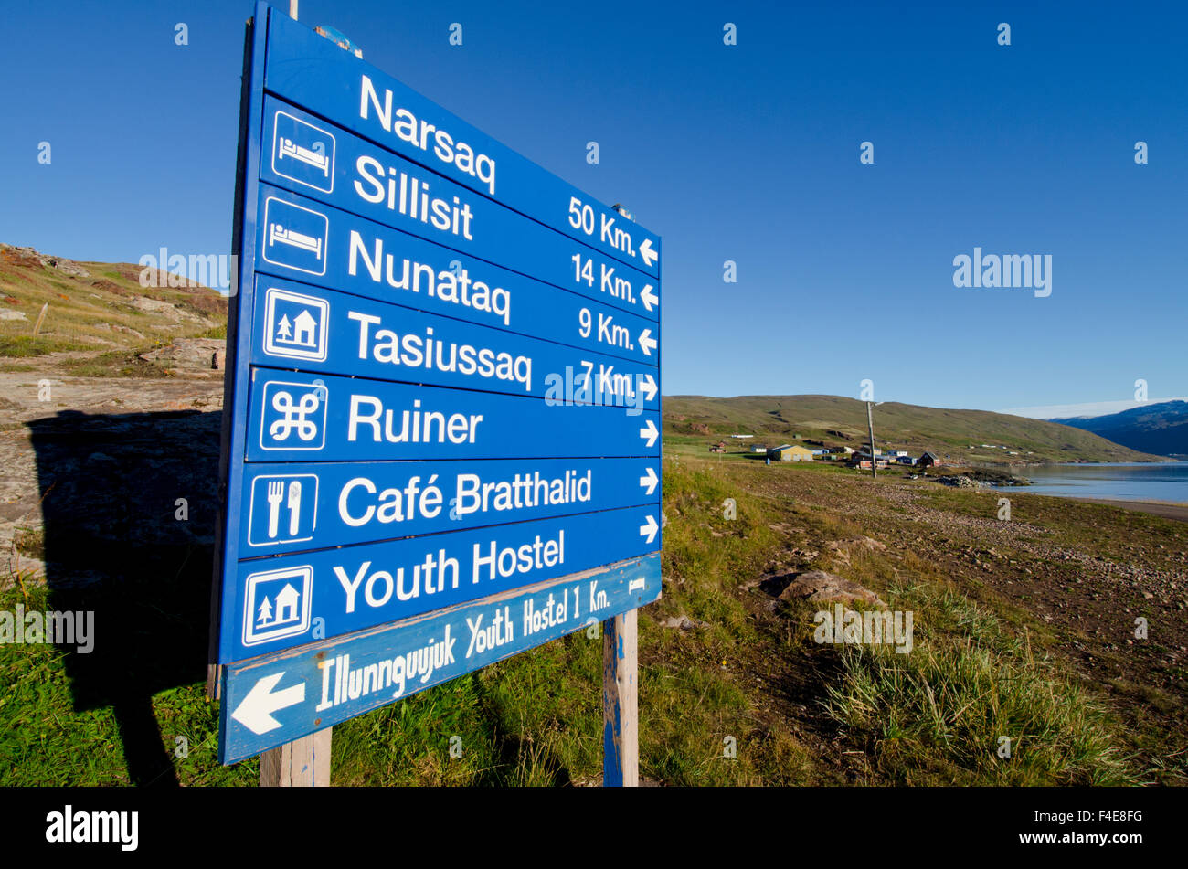 Directional sign greenland hi-res stock photography and images - Alamy