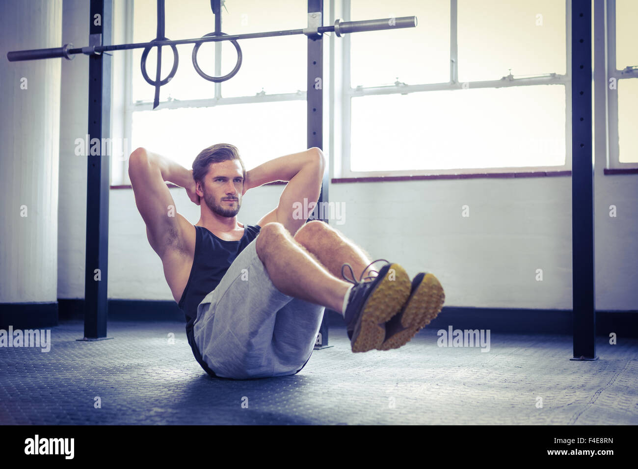 Fitness crunch out hi-res stock photography and images - Alamy