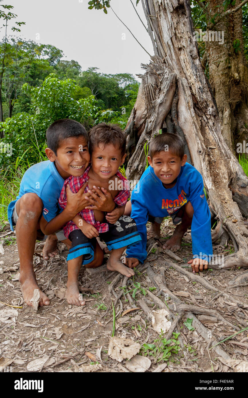 Children, Amazon basin, Peru Stock Photo - Alamy