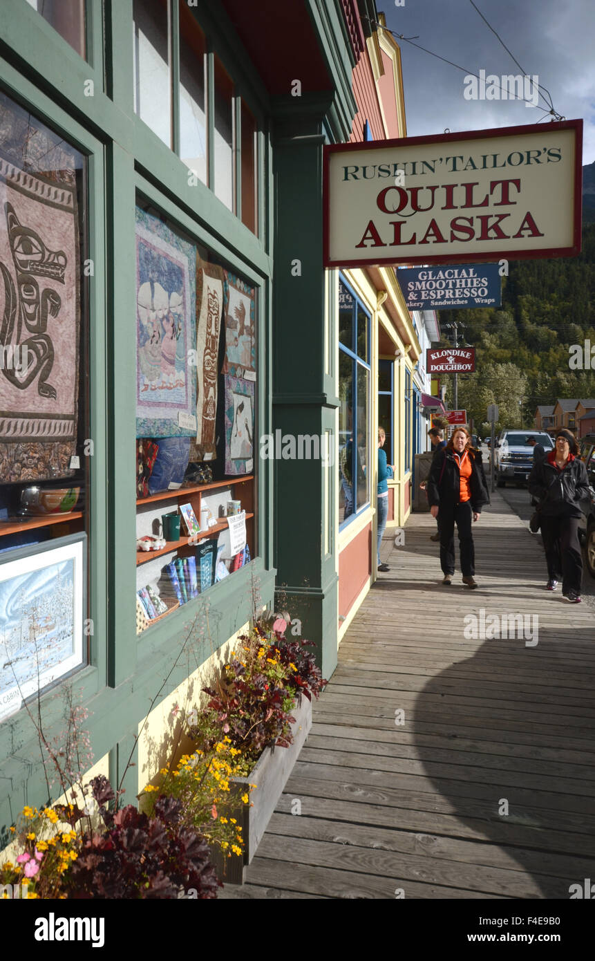 Shops in Skagway, Alaska Stock Photo - Alamy