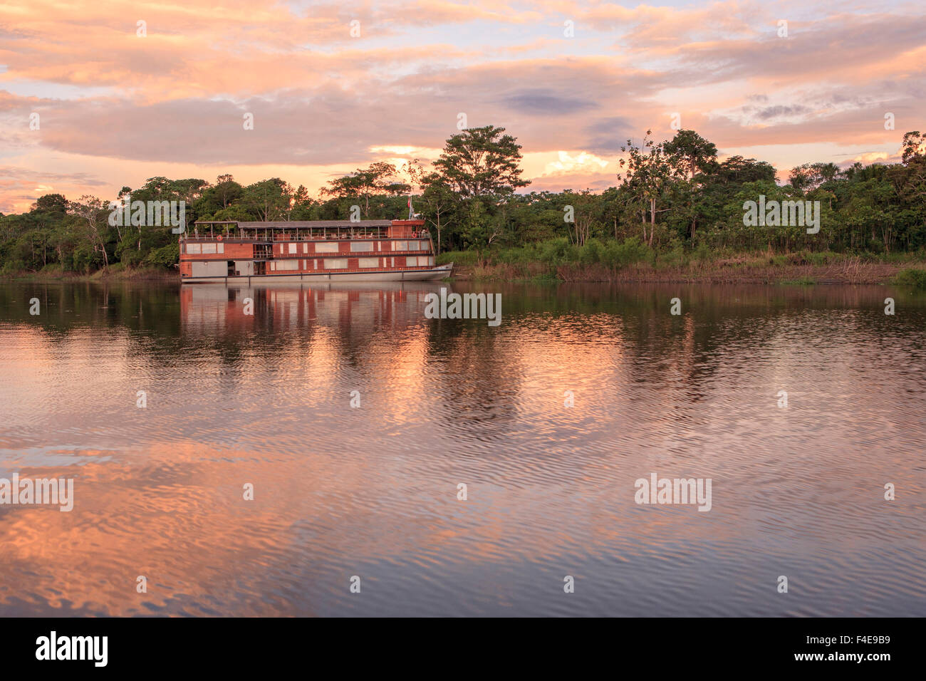 Delfin river boat, Amazon basin, Peru Stock Photo - Alamy