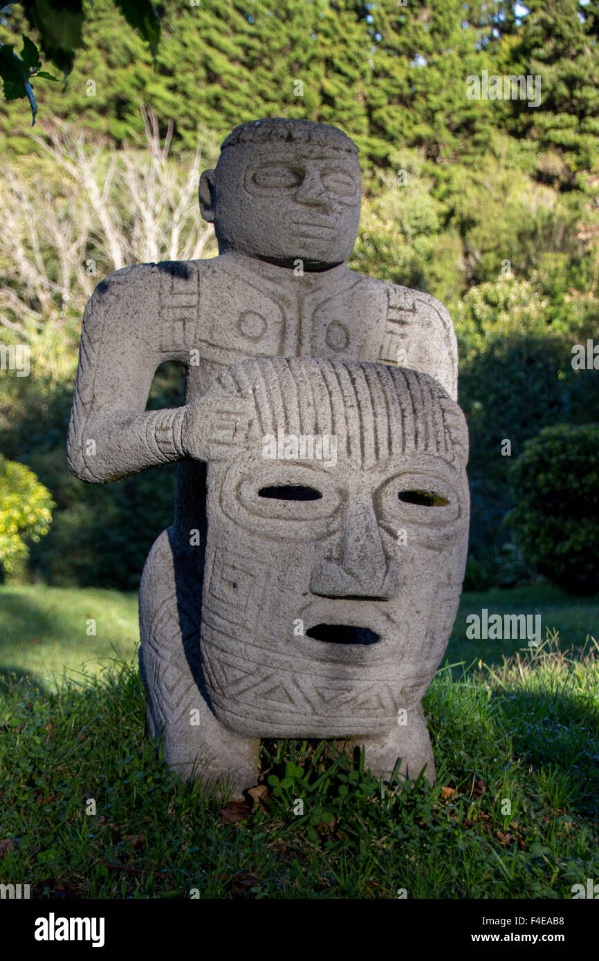 Traditional Warrior statue at Hotel Fonda Vela, Monteverde. Costa Rica ...