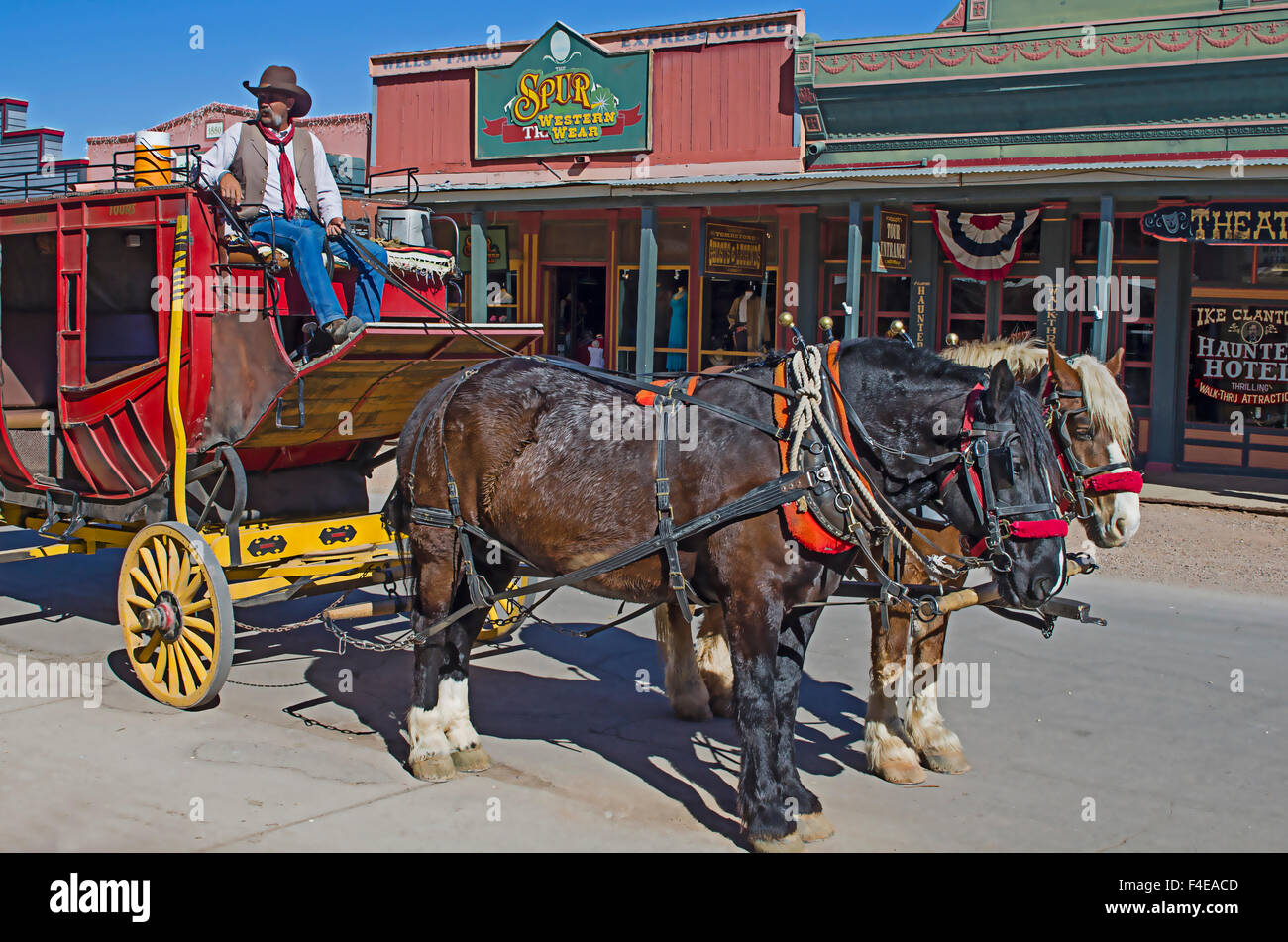 USA, Arizona, Tombstone. Old Tombstone stagecoach tour Stock Photo - Alamy