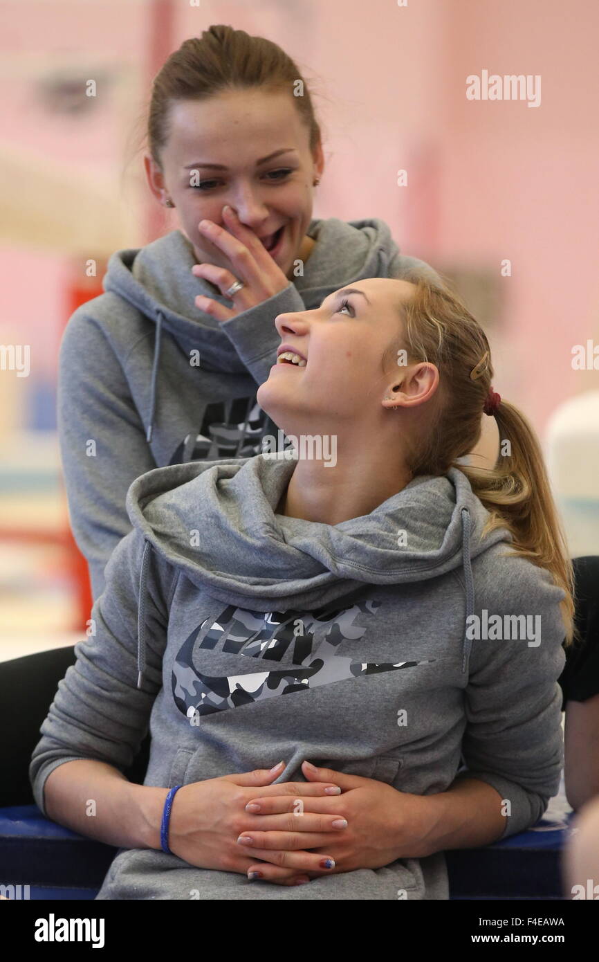 Moscow Region, Russia. 16th Oct, 2015. Viktoria Komova (front) and ...