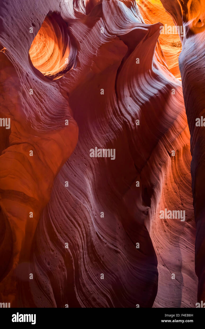 USA, Arizona, Canyon X. Formation in eroded sandstone rock. Credit as ...