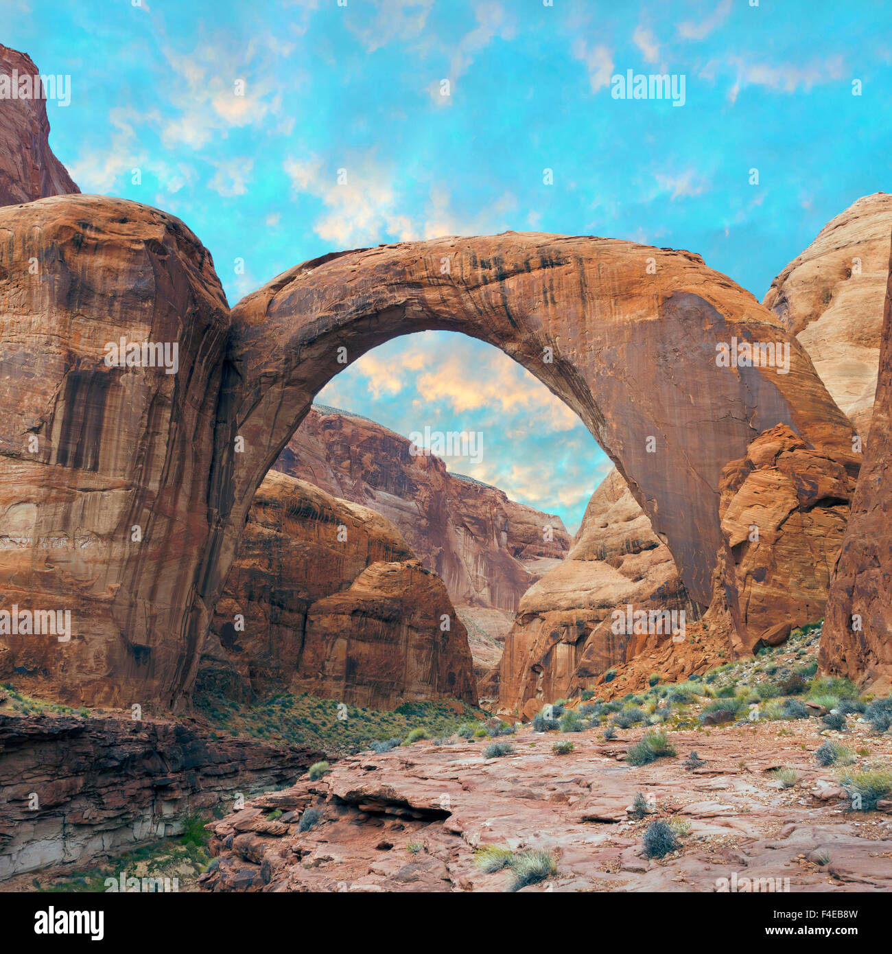 USA, Arizona. Rainbow Bridge arch in Glen Canyon National Recreation ...